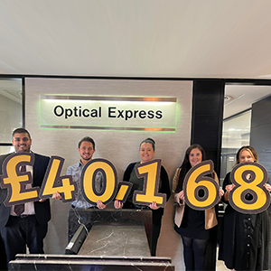 Optical Express raises over £40,000 for cancer charity